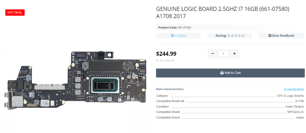 MacBook Pro A1708 Logic Board Replacement - TechToro.io